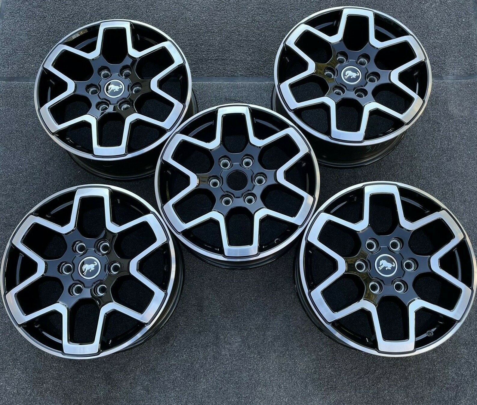 SET OF (5) 18 INCH WHEELS FORD BRONCO RANGER 2021-2022 OEM BLACK ...