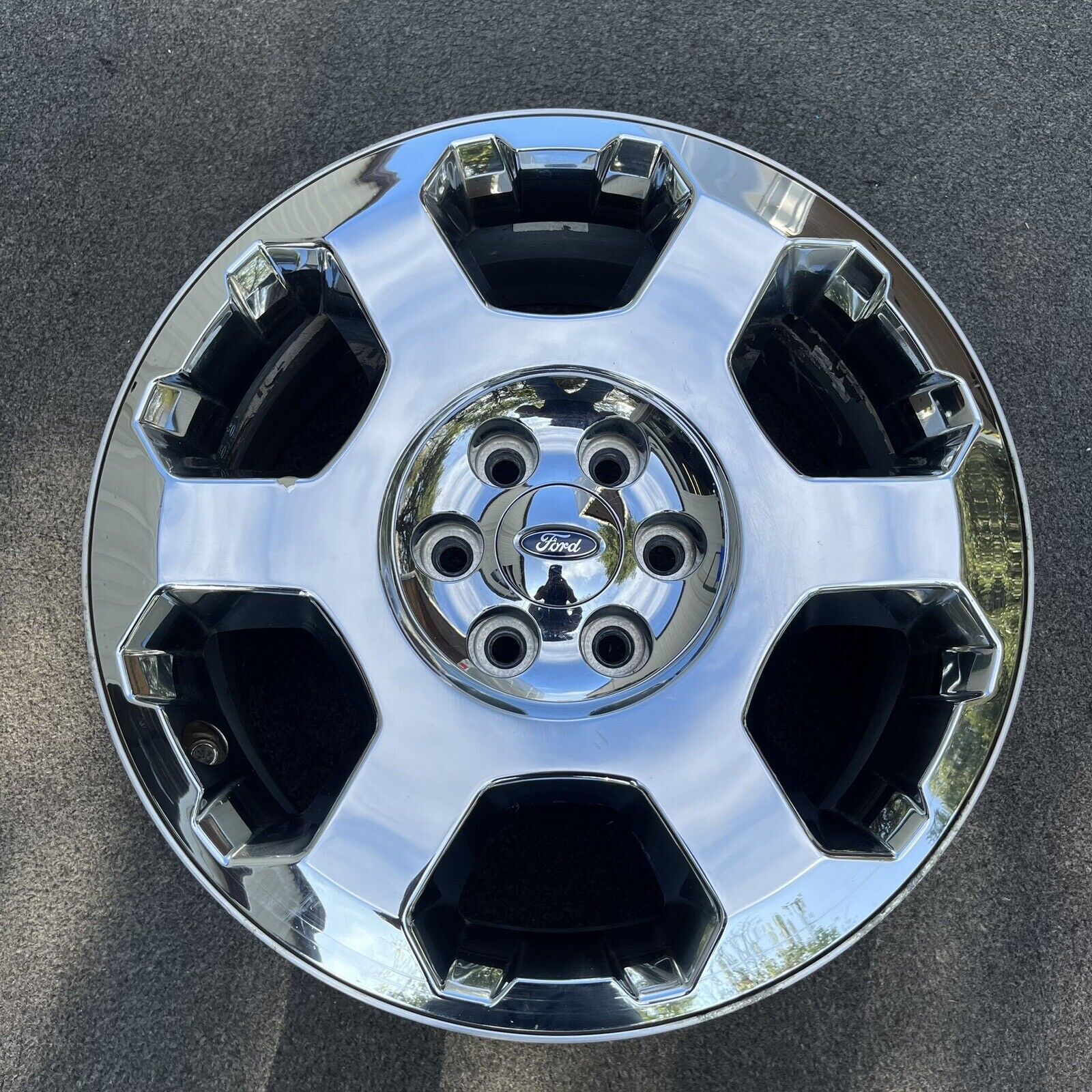 SINGLE 20 INCH WHEEL/RIM FORD F-150 2009-2013 OEM GENUINE CHROME CLAD ...