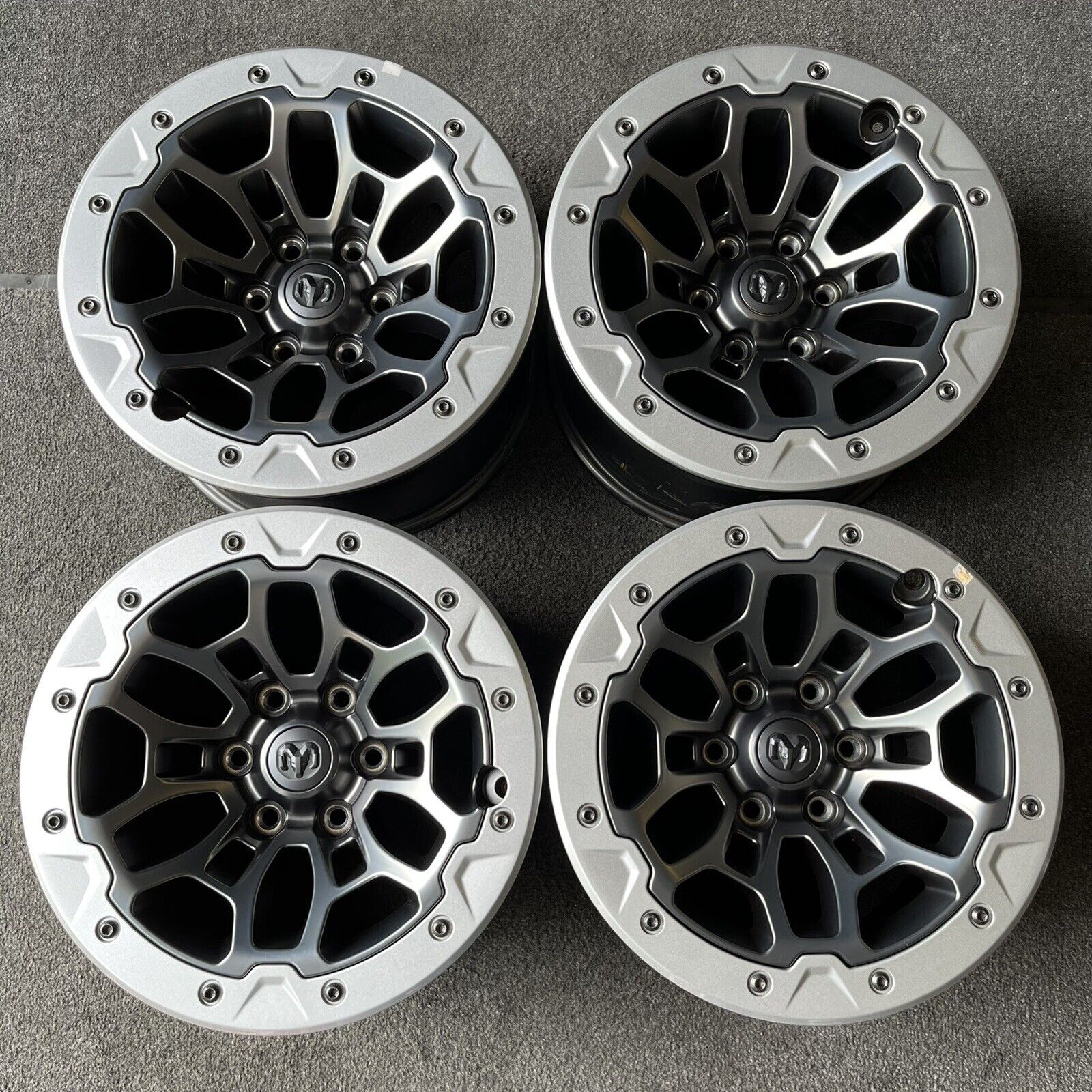 SET (4) 18 INCH WHEELS RAM TRX 1500 2019-2022 BEADLOCK OEM CHARCOAL ...
